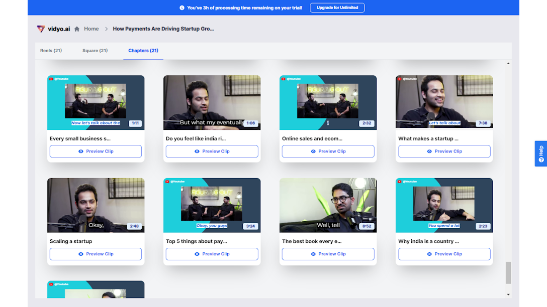 vidyo.ai:AI-powered content repurposing platform - Launched.io